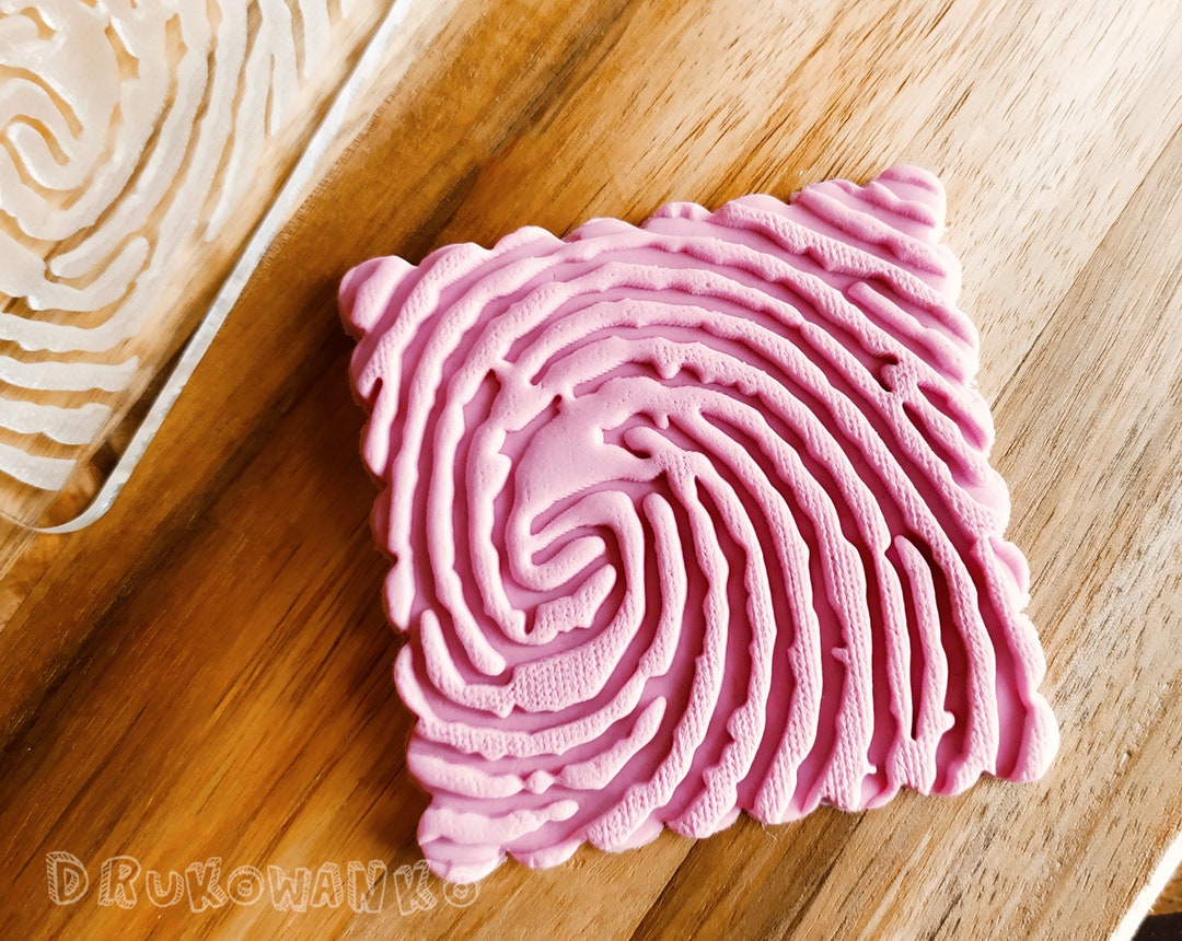 Fingerprint Biology Scanner Finger Hand - Embosser Stamp for Cookies ...