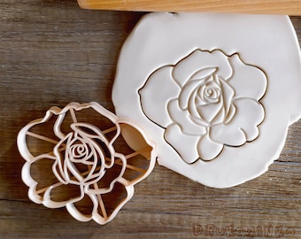 Flower 100 Cookie Cutter and Stamp embossed - Etsy