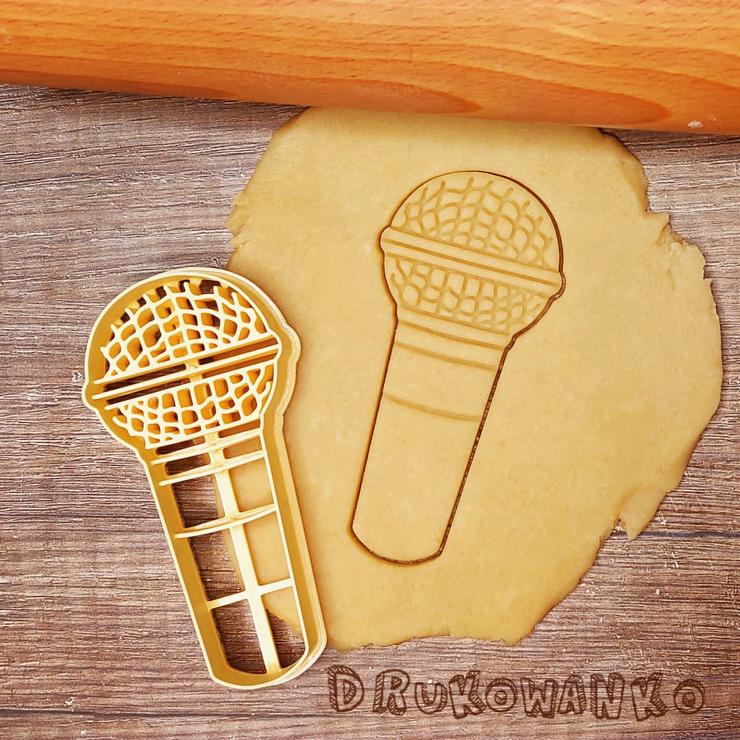 Microphone Stage Vocalist Music Art Instument Cookie Cutter Pastry ...