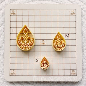 Drop Water Droplet Decorative Tear 3 Polymer Clay Cutter for Earring ...