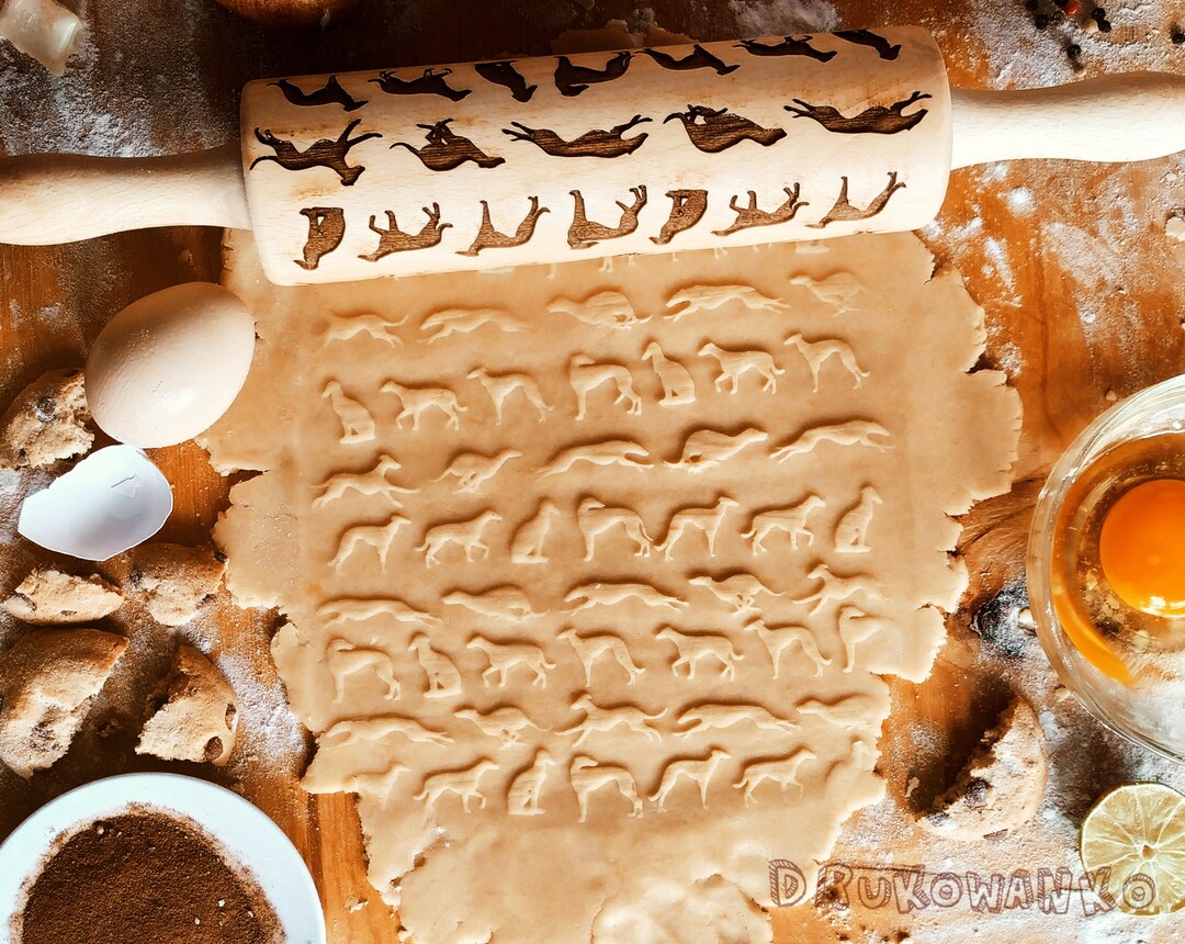 Greyhound Dog Fast Sport Rolling Pin Embossed, Cookies, Cookie, Roller ...