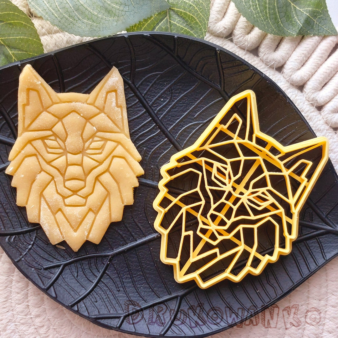 Symmetrical Geometric Wolf Fox Wall Decor Animal Forest Winter Snow Ice ...