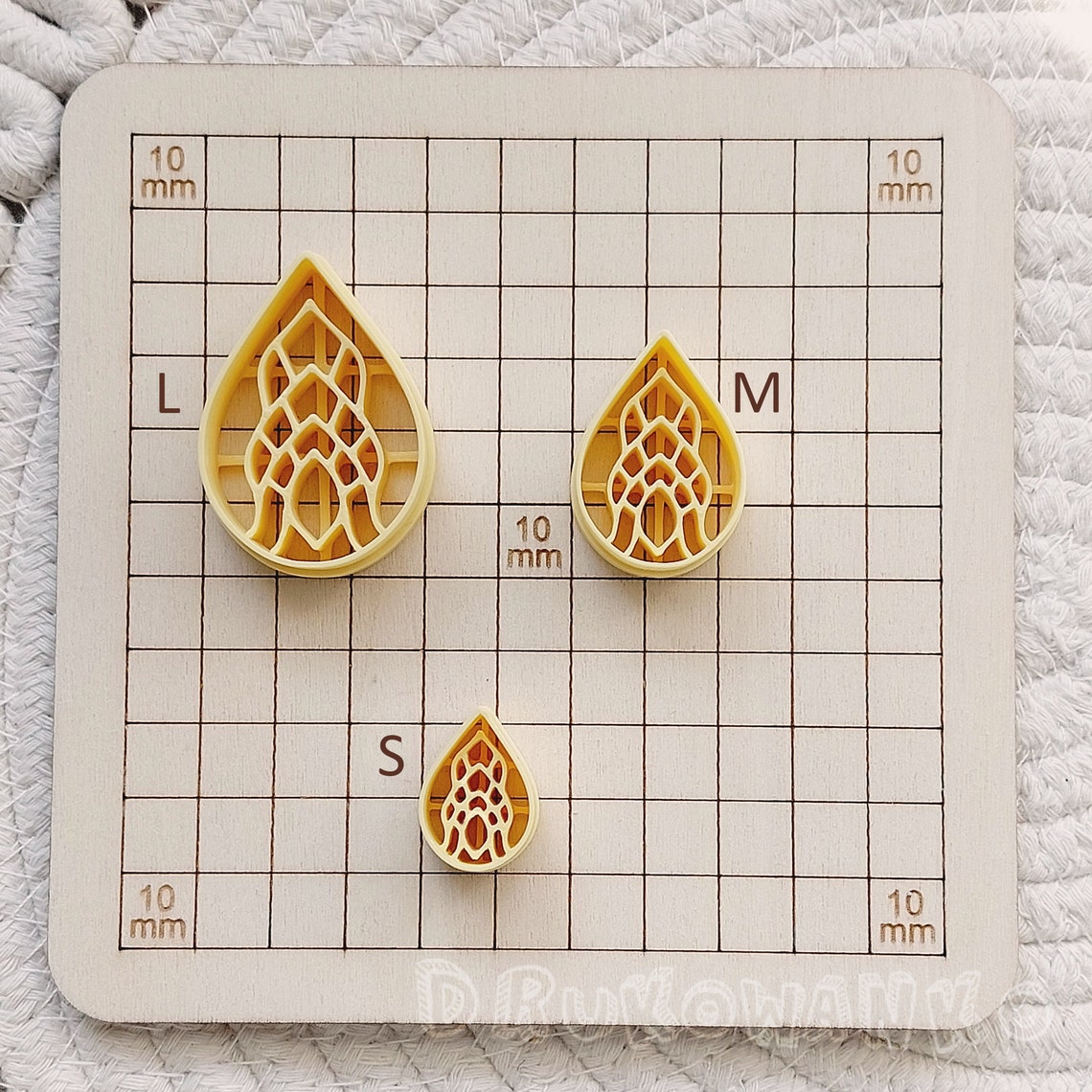Drop Water Droplet Decorative Tear 4 Polymer Clay Cutter for Earring ...