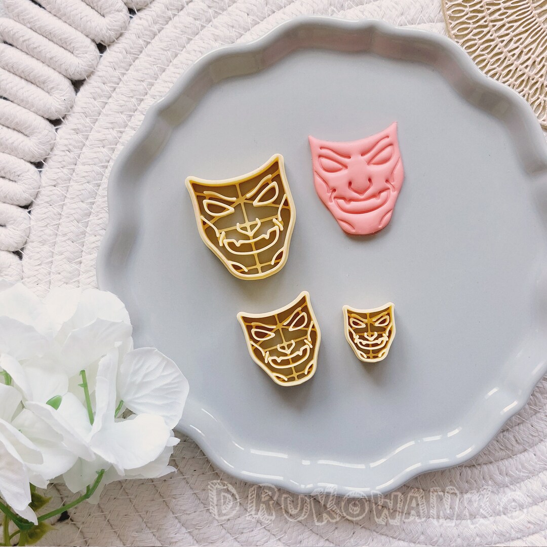 Mask Theater Stage Actor Art 2 Polymer Clay Cutter for Earring Jewelry ...