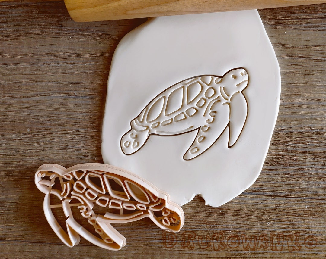 Realistic Turtle Happy Animal Sea Ocean Shell Cookie Cutter Pastry ...