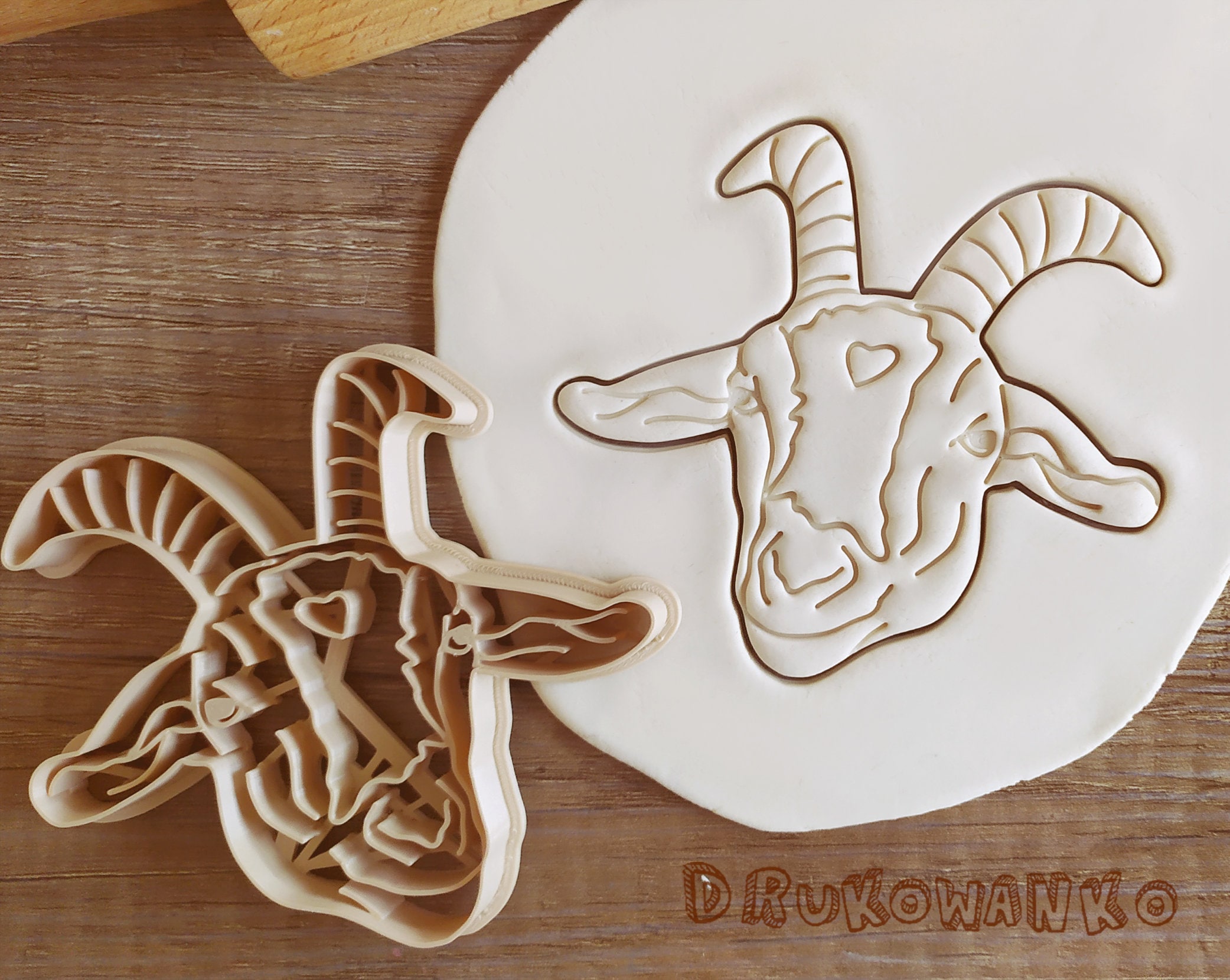 Goat Horns Happy Evil Farm Animal Cookie Cutter Pastry Fondant | Etsy