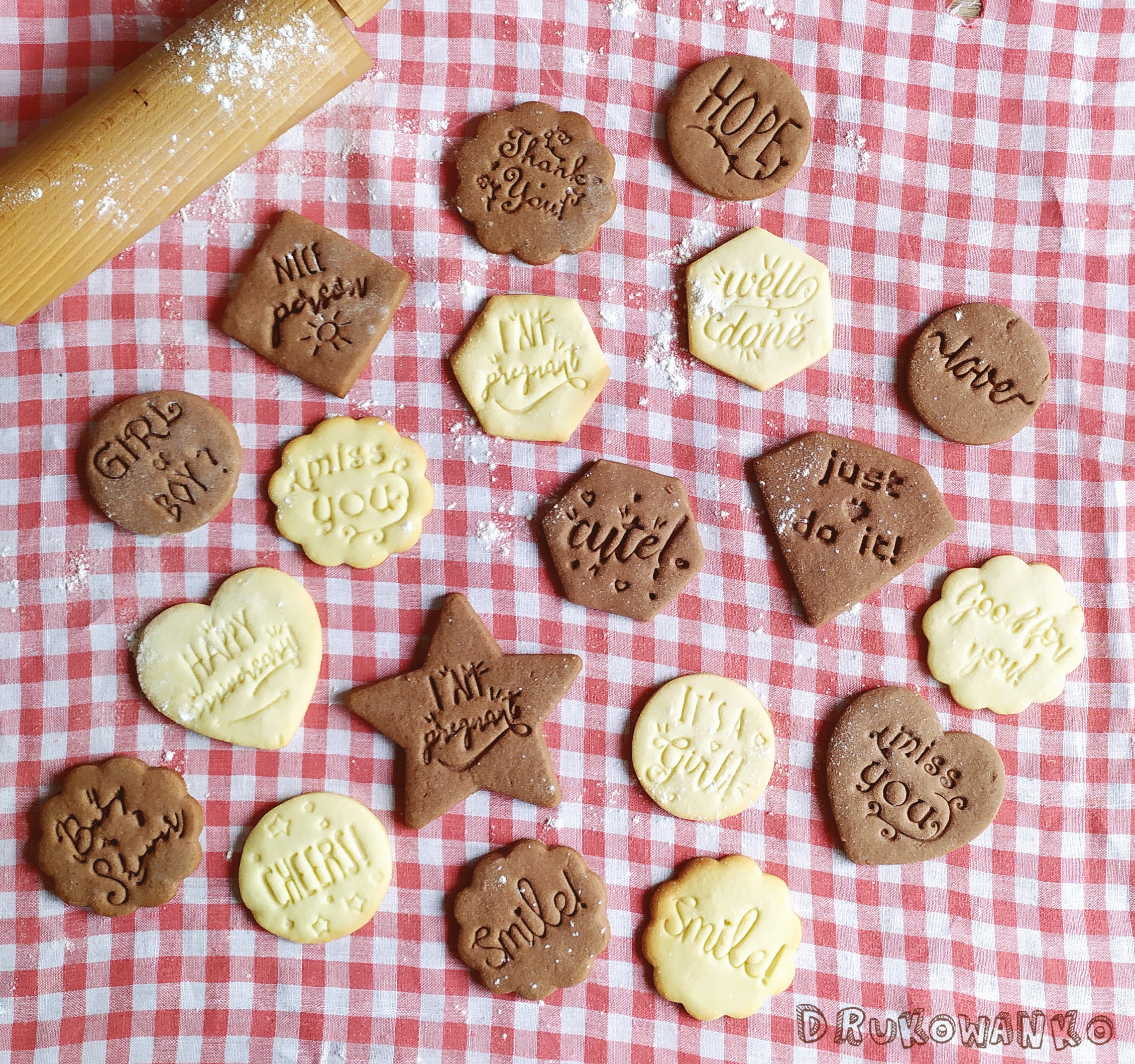 I Love You Stamp Embosser Cookie Cutter Pastry Fondant Dough | Etsy