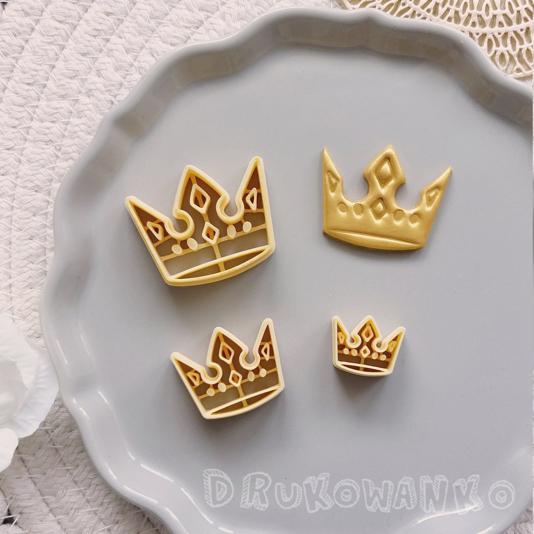 Crown King Queen Royal Palace Castle Polymer Clay Cutter for Earring ...