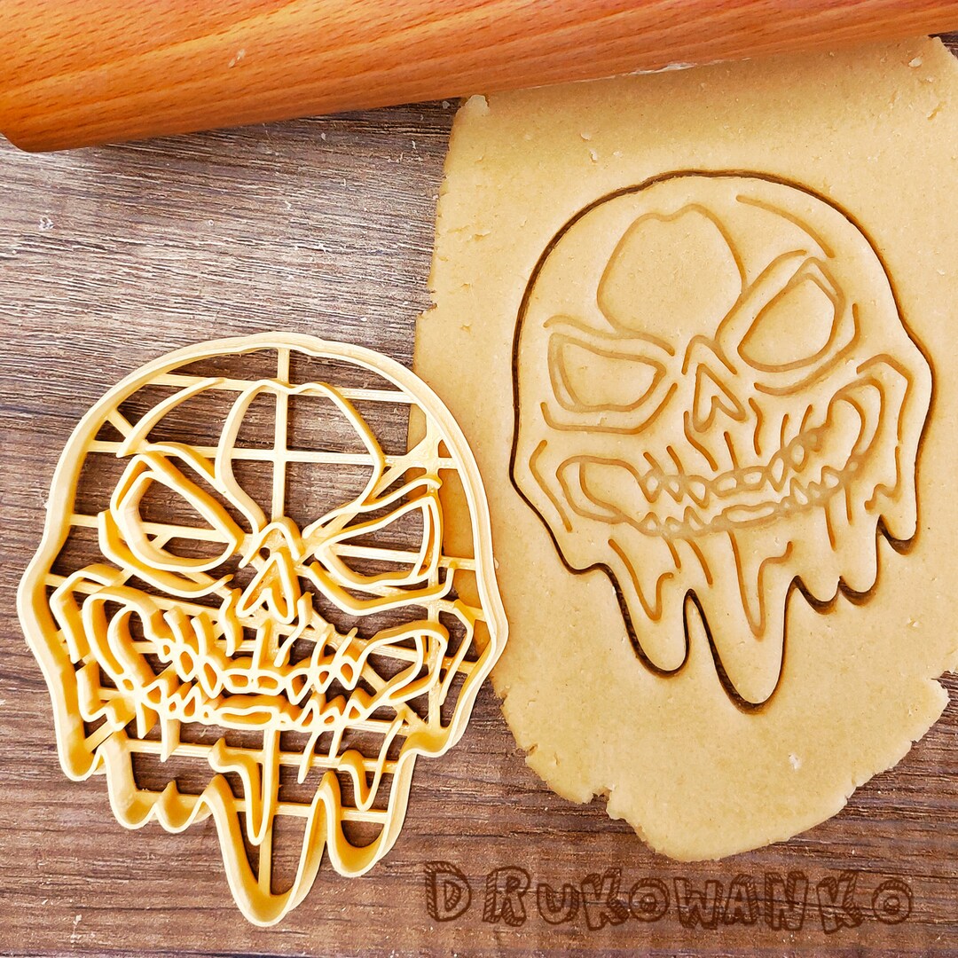 Scary Skull Head Monster Halloween Vampire Blood Melted Face Cookie ...