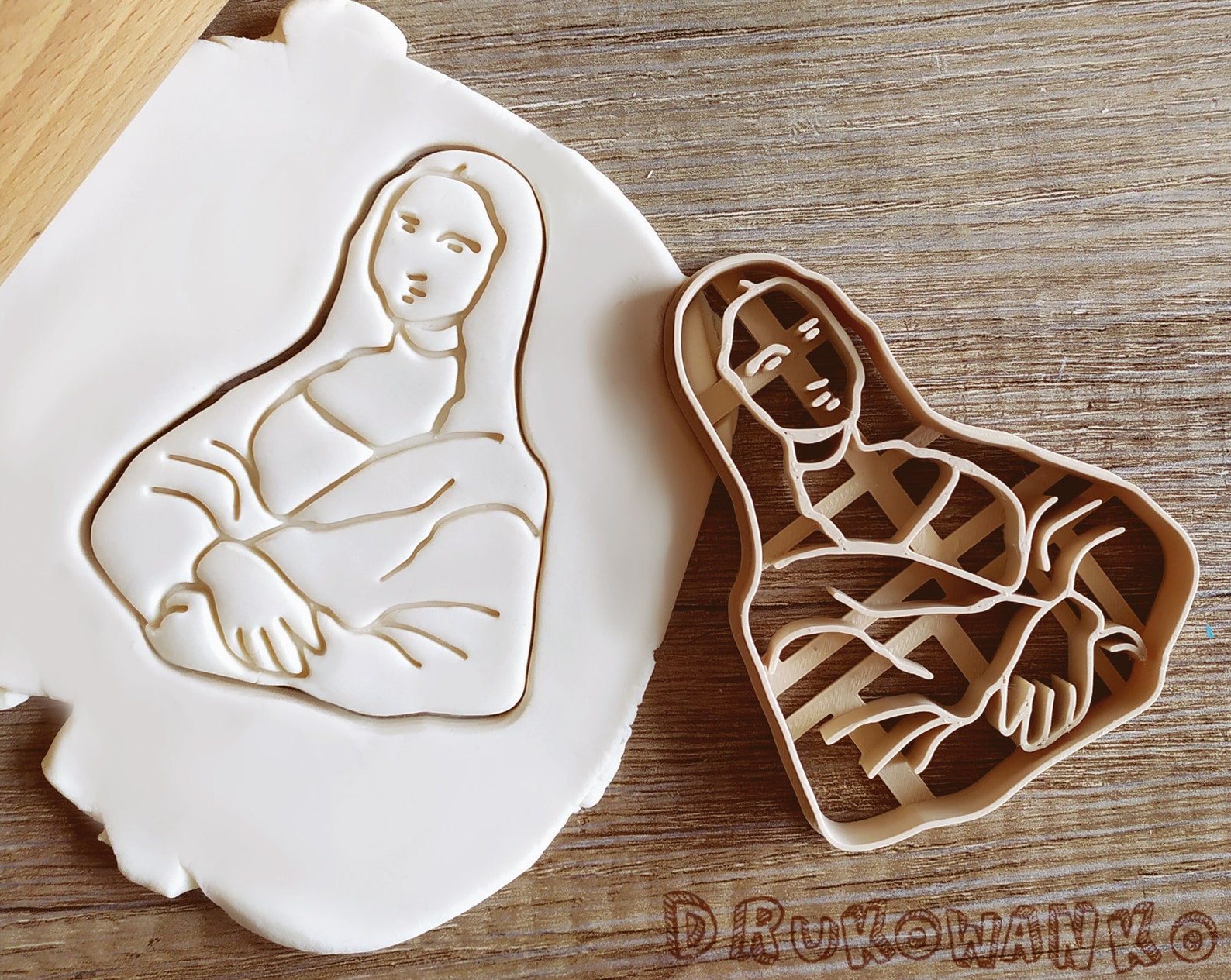 Art Leonardo Da Vinci Mona Lisa Cookie Cutterpastry Fondant - Etsy