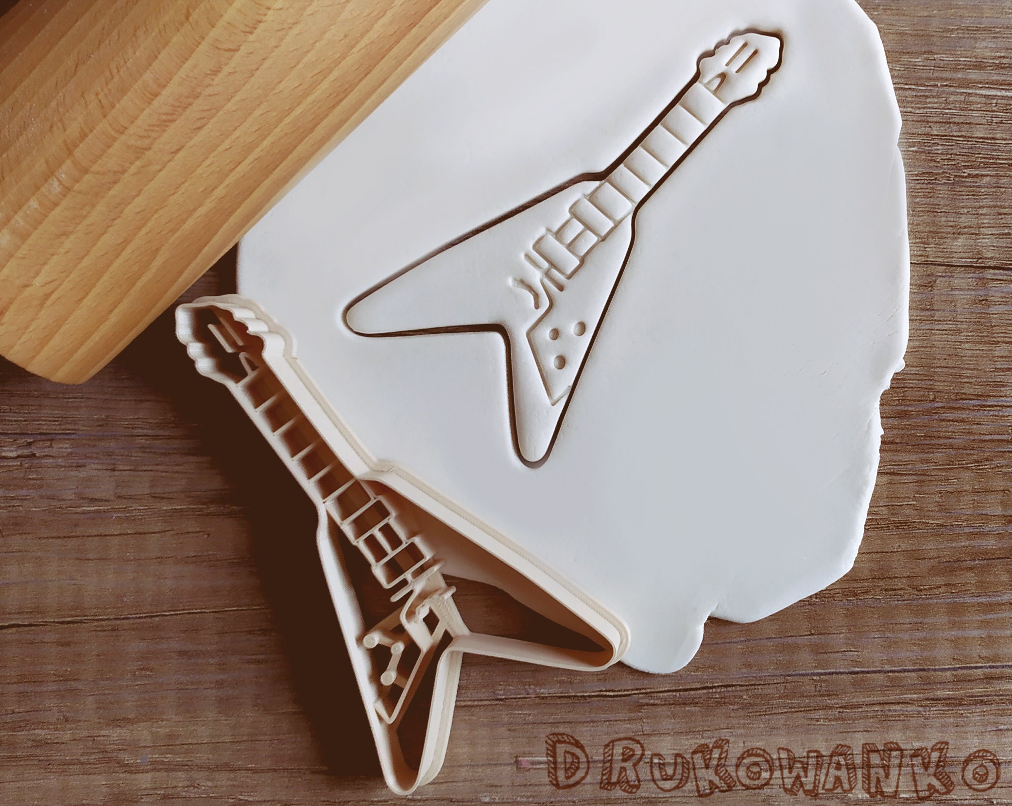 Electric Guitar Music Art Instument Cookie Cutter Pastry | Etsy