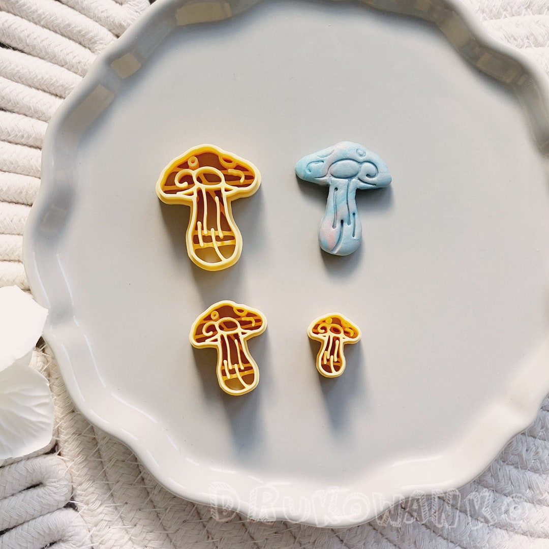 Mushroom Forest Fungus Fungi 3 Polymer Clay Cutter for Earring Jewelry ...