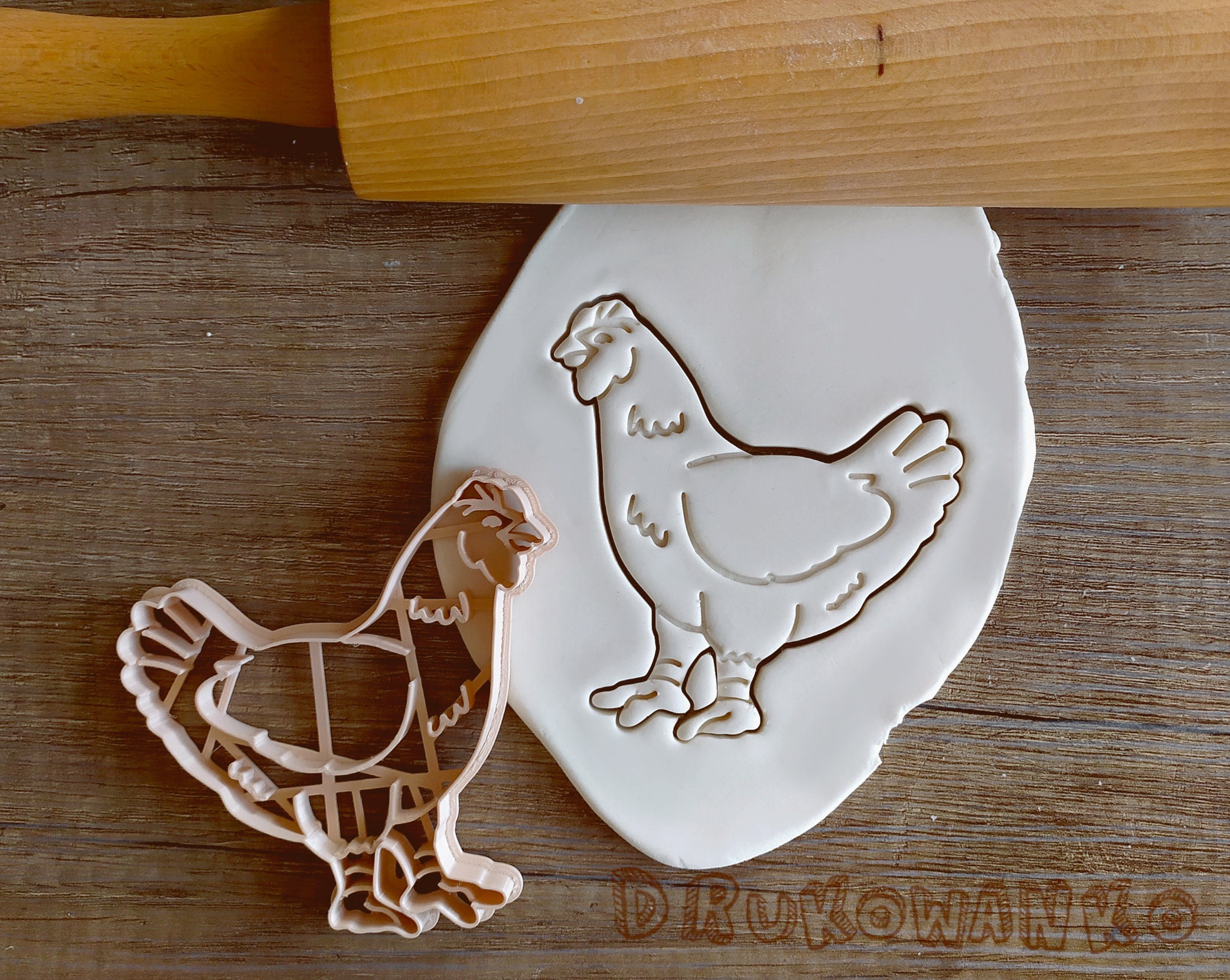Rooster Hen Chicken Head Cookie Cutter Pastry Fondant Dough - Etsy