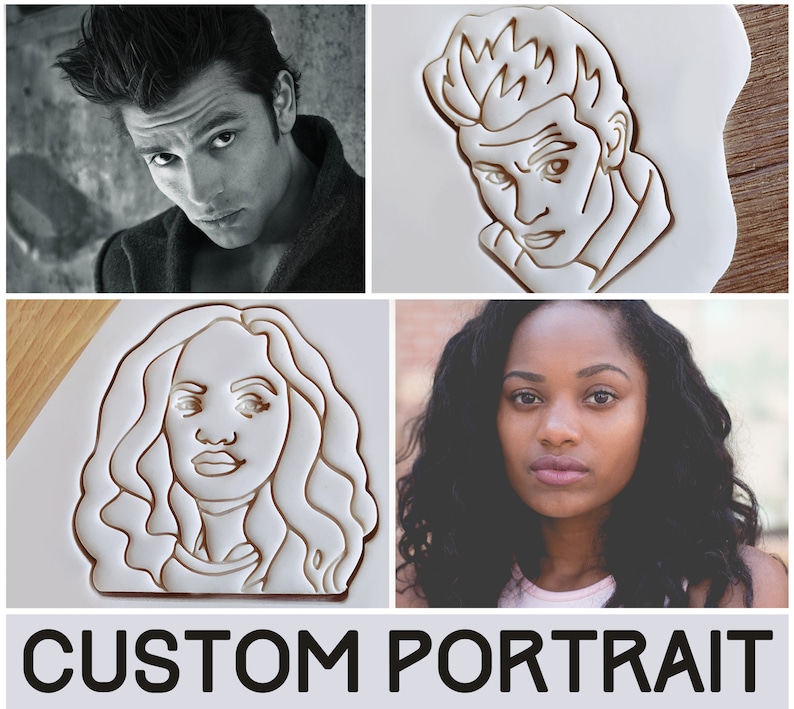 Custom Portrait Gift Personalized Face Cookie Cutter Pastry - Etsy