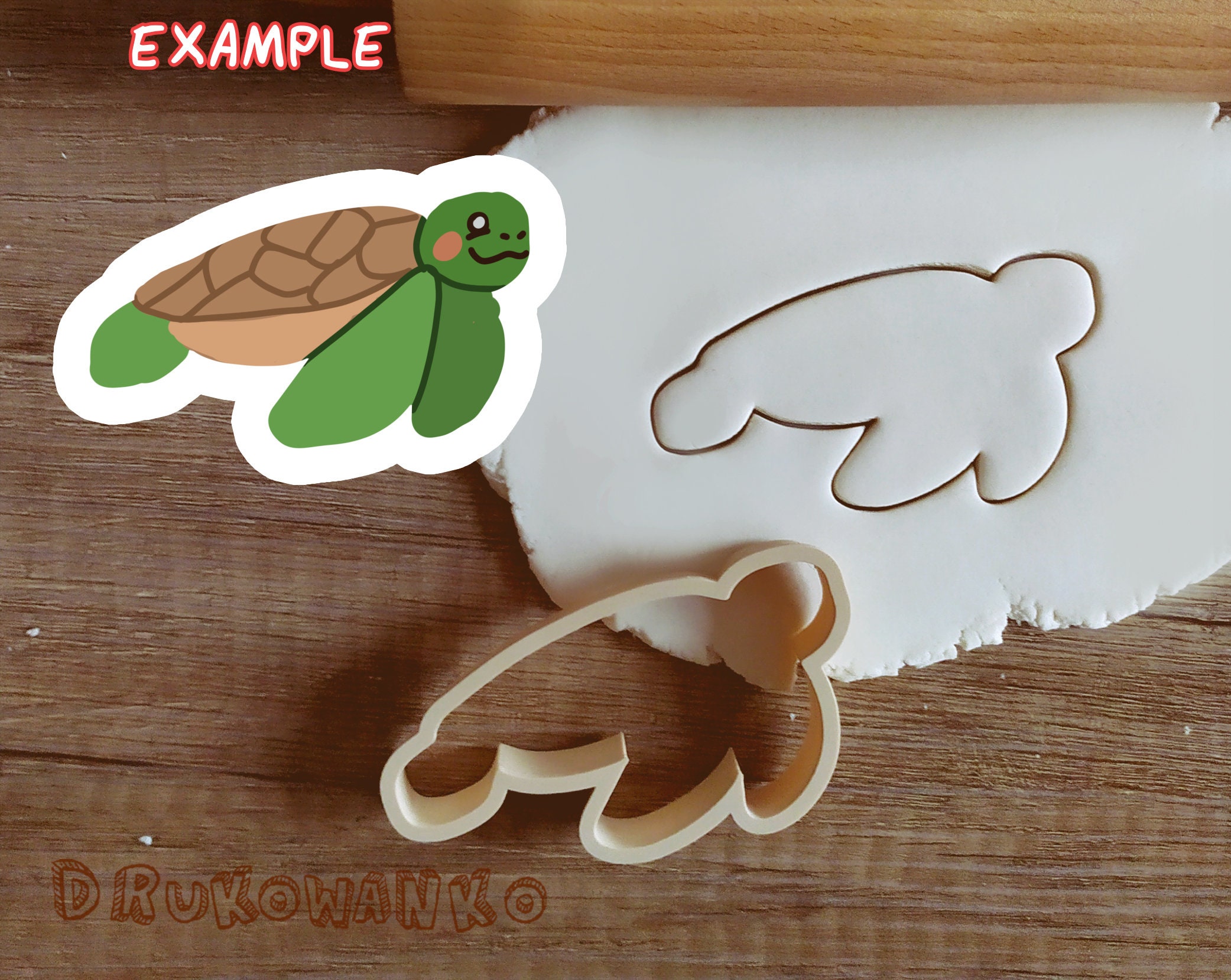Happy Turtle Cookie Cutter Pastry Fondant Dough Biscuit - Etsy