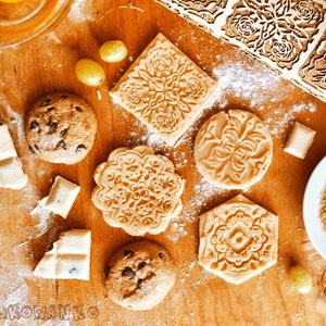 Traditional Pattern Rolling Pin Embossed, Cookies, Cookie, Roller ...