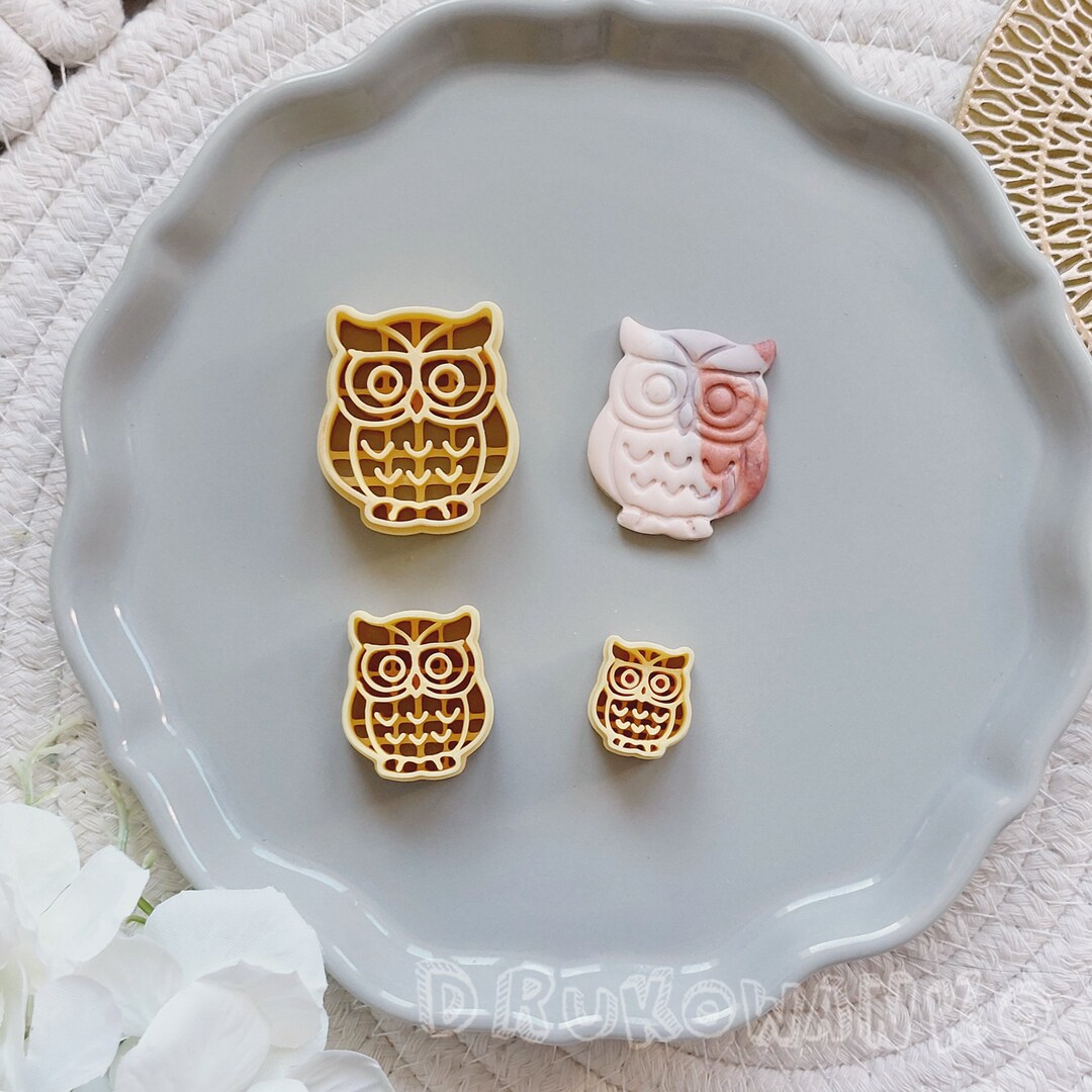 Owl Hunter Wild Animal Forest Scary Polymer Clay Cutter for Earring ...