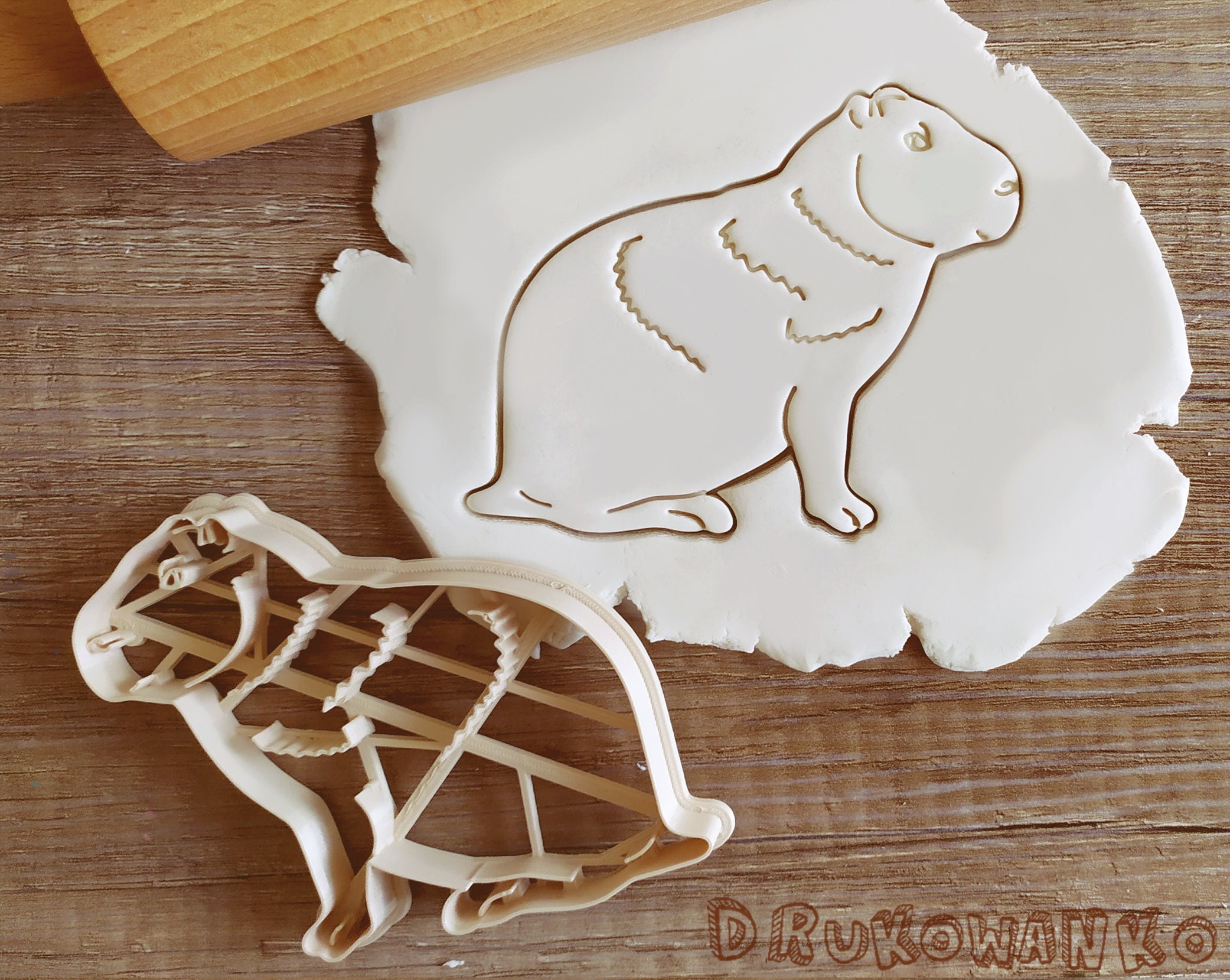 Capybara Set Wild Forest Cookie Cutter Pastry Fondant Dough | Etsy