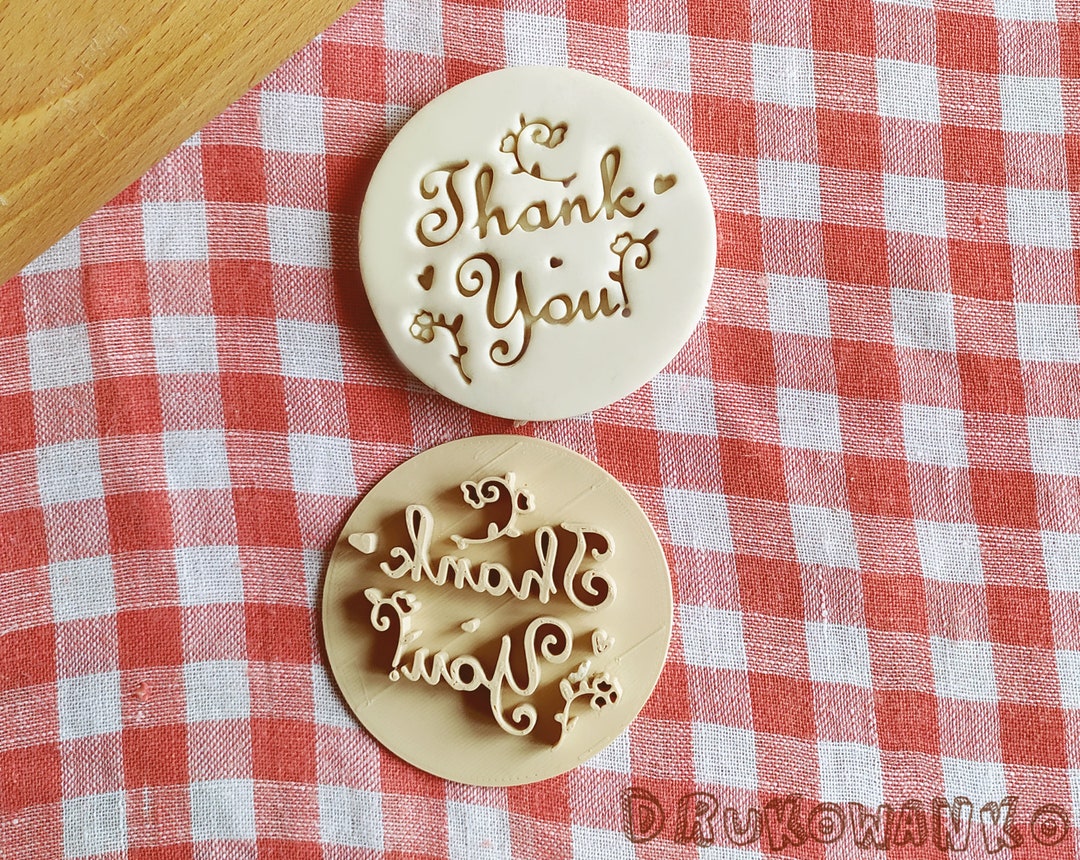 Thank You Stamp Embosser Cookie Cutter Pastry Fondant Dough Biscuit - Etsy