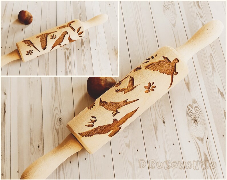 Parrot Budgie Cockatiel Rolling Pin Embossed, Cookies, Cookie, Roller ...