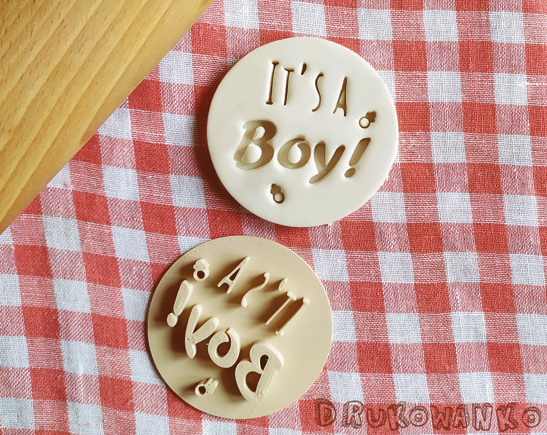It's a Boy Stamp Embosser Cookie Cutter Pastry Fondant Dough Biscuit - Etsy
