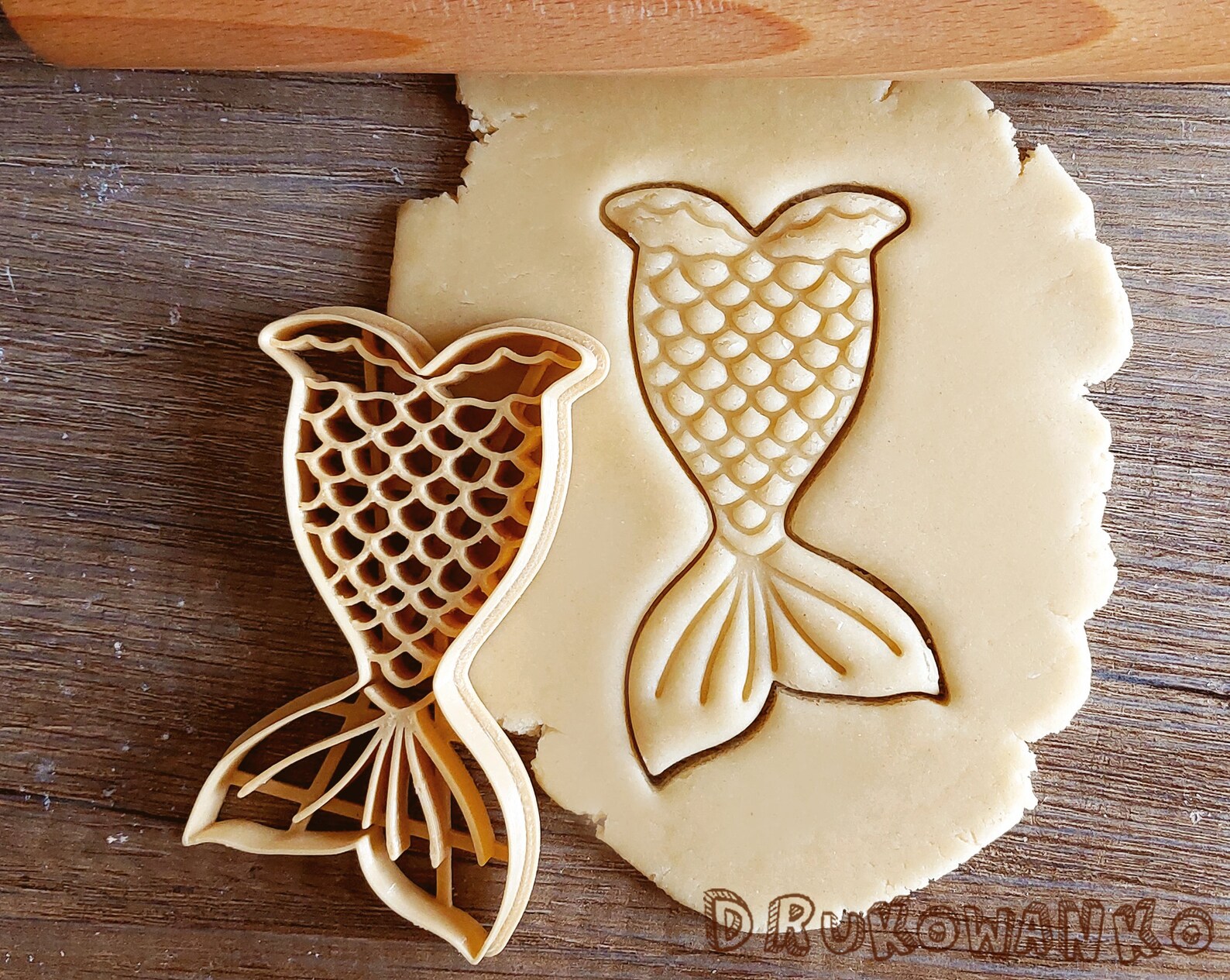 Mermaid Tail Sea Creature Magic Magical Fantasy Book Cookie Cutter ...