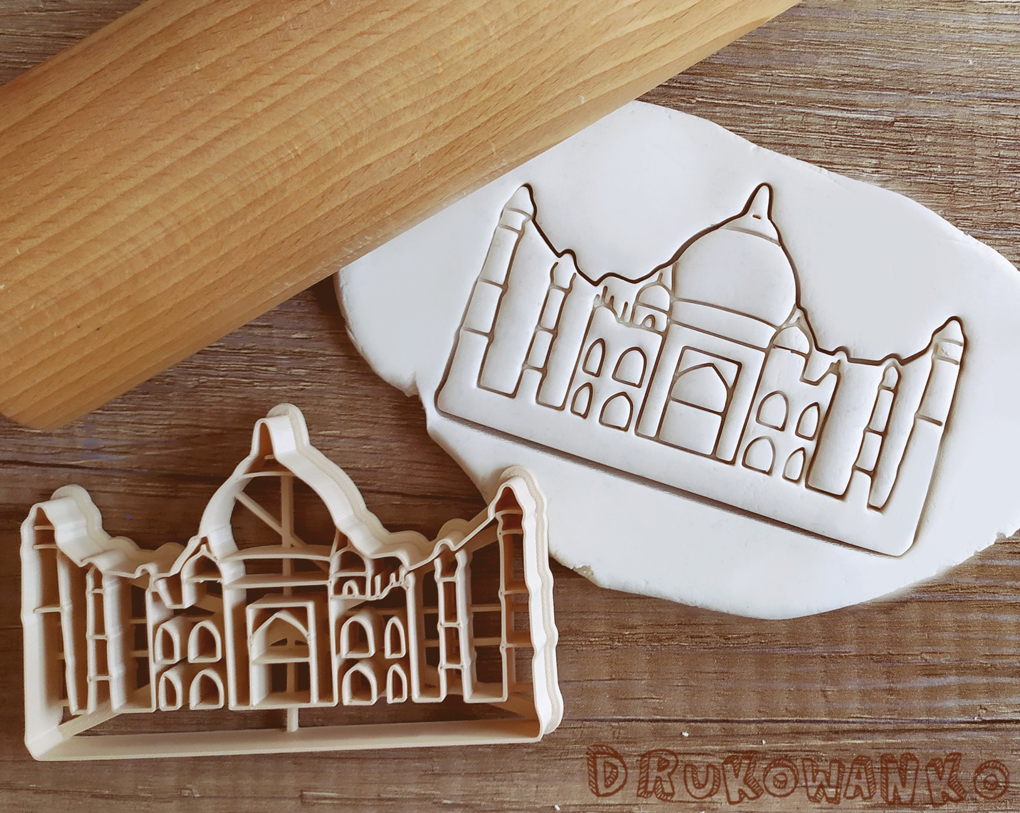 Taj Mahal India Symbol Monument Cookie Cutter Pastry Fondant Dough ...
