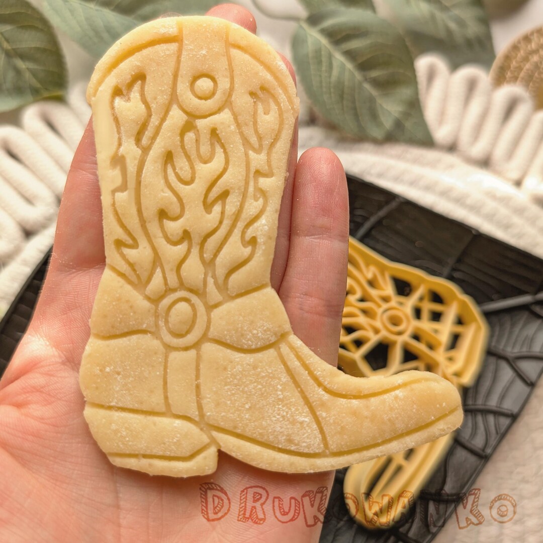 Cowboy Boots Western Roper USA Farm Bull Cow Texas Cookie Cutter Pastry ...