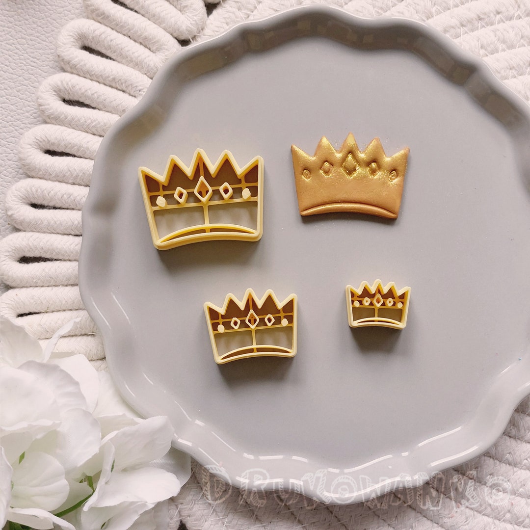 Crown King Queen Royal Palace Castle 2 Polymer Clay Cutter for Earring ...