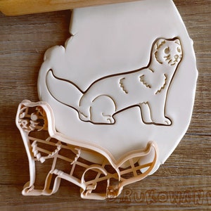 Set of 3 Ermine Stoat Weasel Wild Animal Forest Cookie Cutter Pastry ...