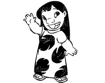 Lilo Stitch Outline - Etsy UK