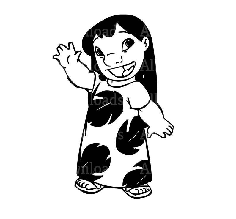 Lilo Lilo and Stitch Silhouette SVG - Etsy UK