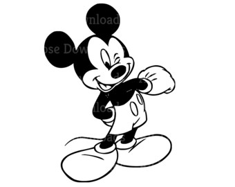 Mickey Mouse Winking Svg - Etsy UK