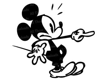 Mickey Pointing Svg - Etsy
