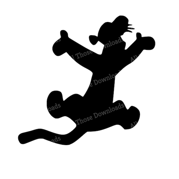 Tigger Silhouette SVG | Etsy