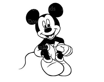 Mickey Sitting Svg - Etsy