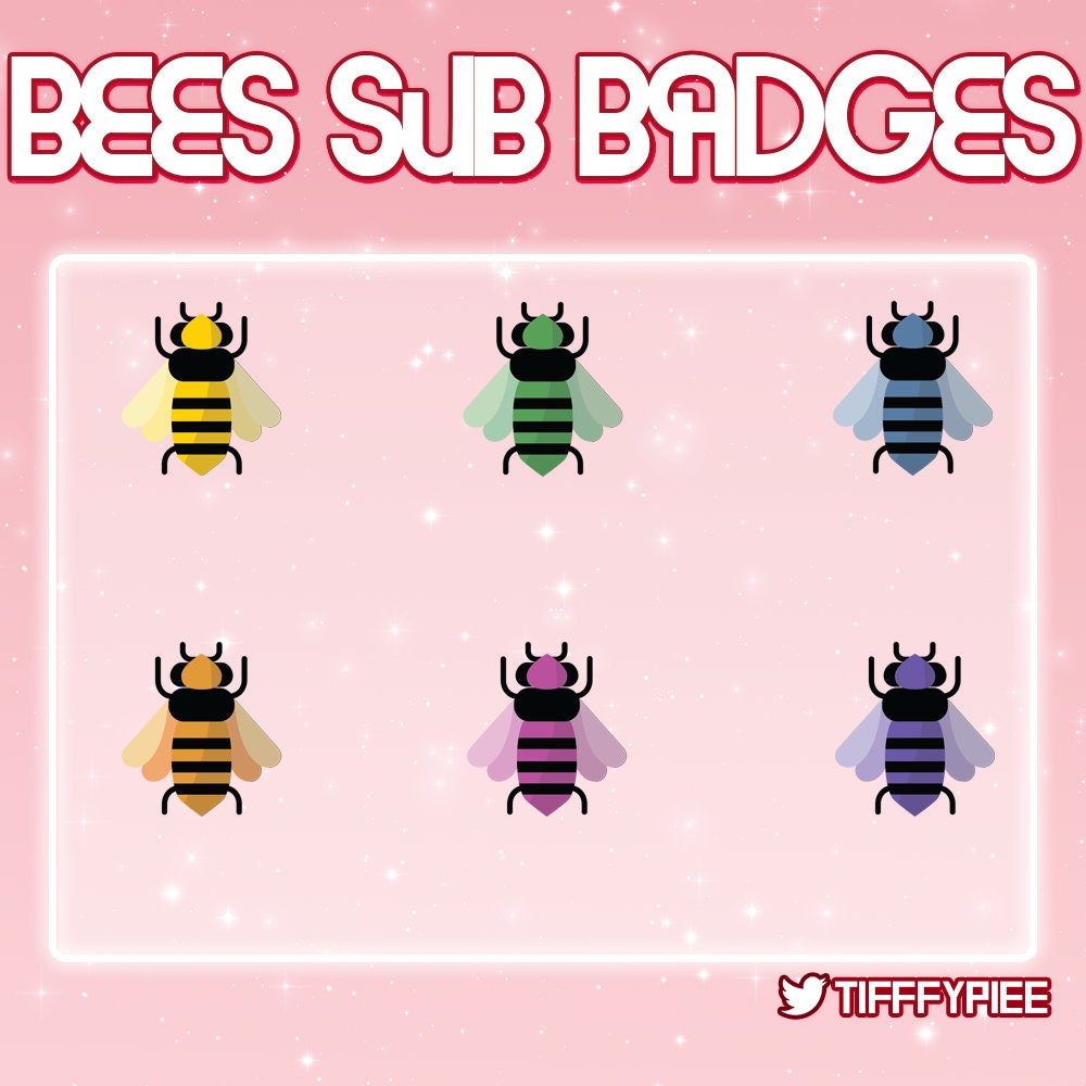 Bumble Bee Sub Badges - Etsy