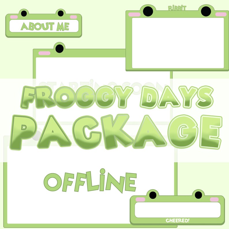 Froggy Days Twitch Package W/ Alerts - Etsy