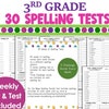 3rd Grade Spelling Worksheets/ 30 Weeks of Spelling Lists/ Spelling ...