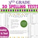 3rd Grade Spelling Worksheets/ 30 Weeks of Spelling Lists/one Year of ...
