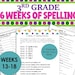 3rd Grade Spelling Worksheets/ 6 Weeks of Spelling Lists Activities ...
