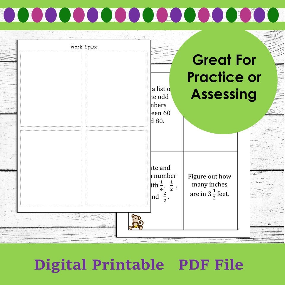 Third Grade Math Task Cards/activities for Third Grade Math/what Every ...