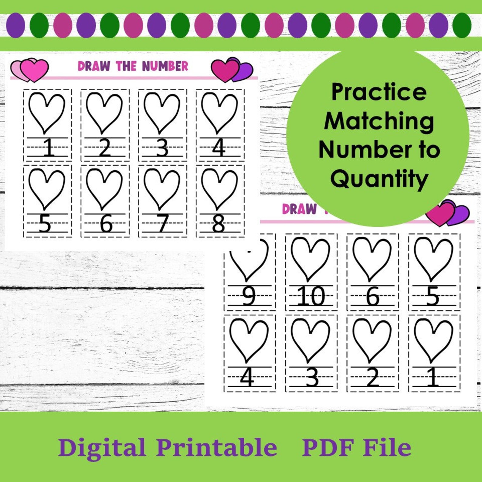 Preschool and Pre-k Valentines Math Activities/math Printable ...