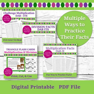 3rd Grade Math Mega Bundle, Math Skills Worksheets, Multiplication ...