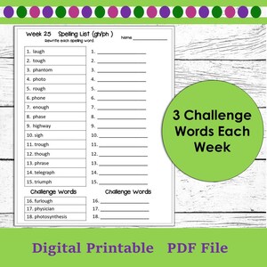 3rd Grade Spelling Worksheets: 30 Weeks of Activities & Tests (digital ...