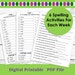 3rd Grade Spelling Worksheets: 6 Weeks of Activities (digital Download ...