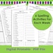 3rd Grade Spelling Worksheets/ 6 Weeks of Spelling Lists Activities ...