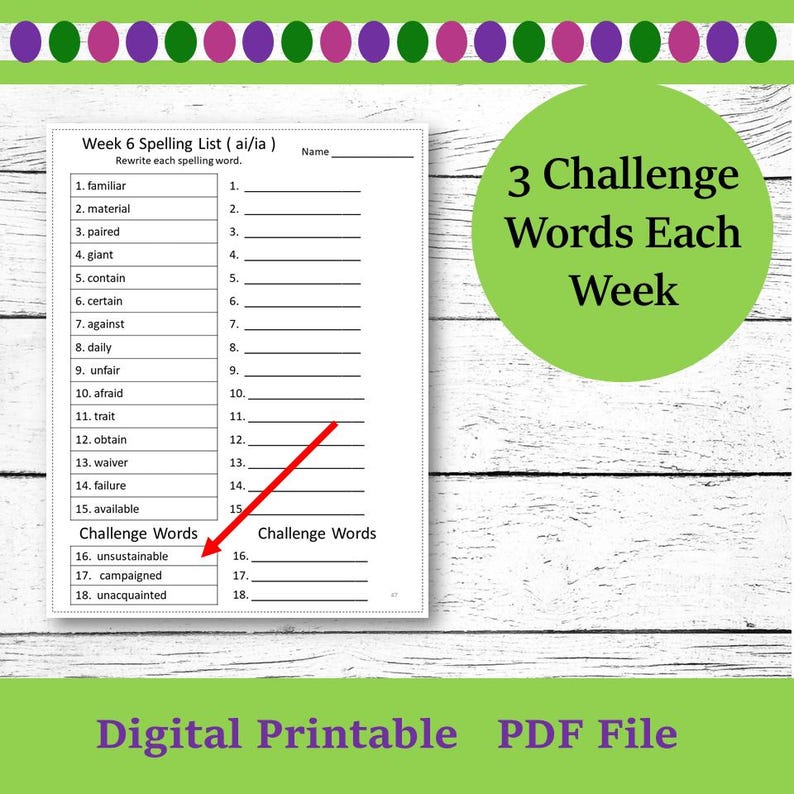 4th Grade Spelling Worksheets: 6 Weeks of Activities (digital Download ...