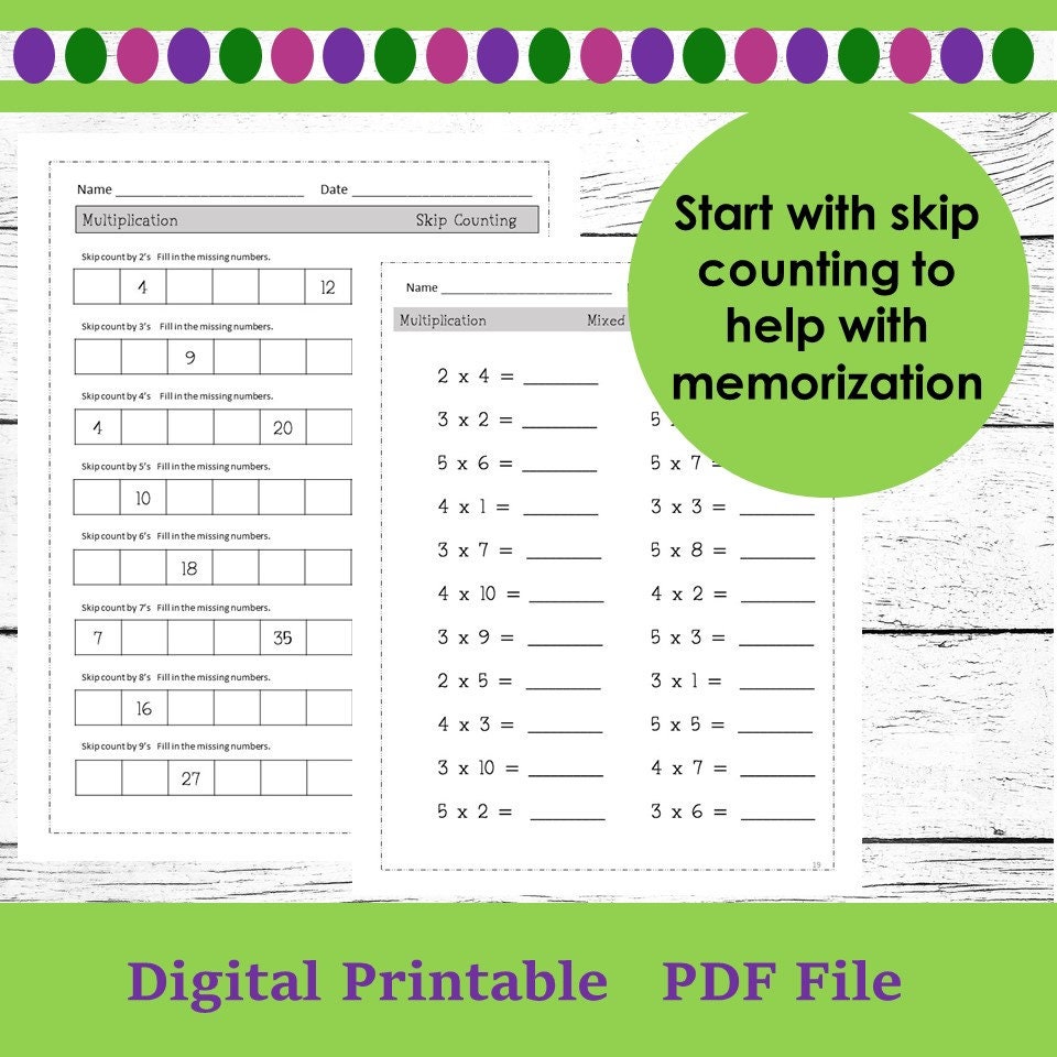 Multiplication Workbook Printable, How Multiplication is Learned ...