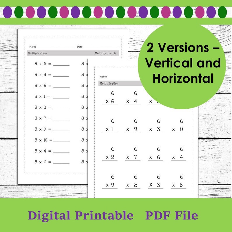 Multiplication Worksheets/facts 2-12/fun Math/multiplication Practice ...